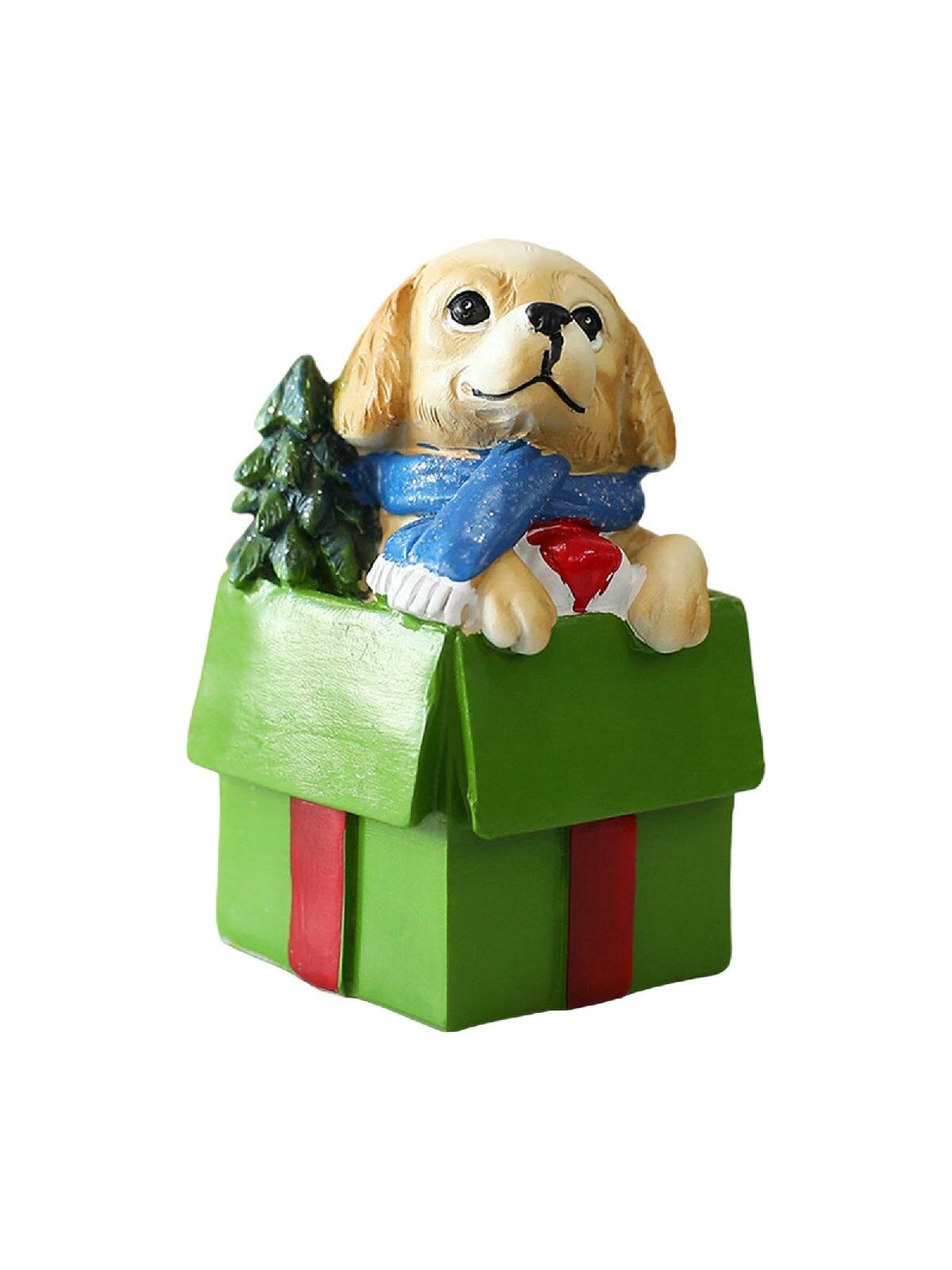 Сезонная подарочная коробка для собак, украшение для подоконников, праздничного стола