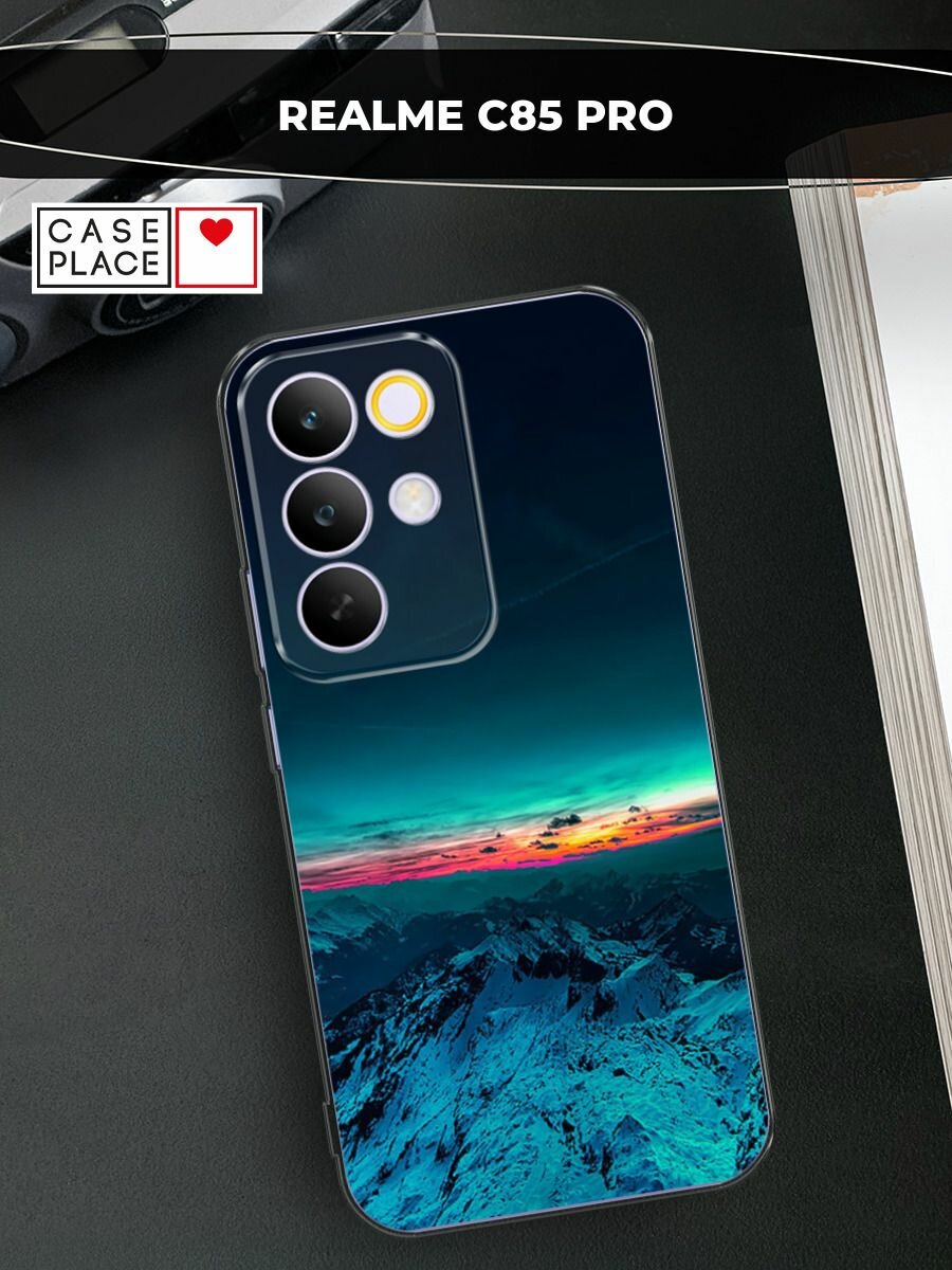 Чехол на Realme C85 Pro / Реалми C85 Про с принтом Закат в горах