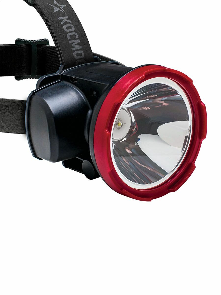 Фонарь аккумуляторный налобный H5W LED 5Вт 2 режима аккум. 2А. ч ЗУ USB космос KOCAccuH5WLED