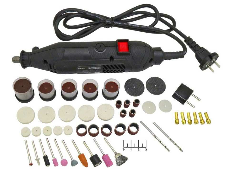 Минидрель-гравер + насадки (231 штука) 220V 135W (0-35000 об/мин)