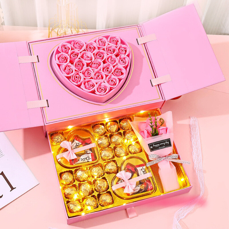 Подарок на день рождения, День святого Валентина для девушки, жены, практичный подарок для лучшей подруги, шоколад на 18-й день рождения, высококачественная подарочная коробка