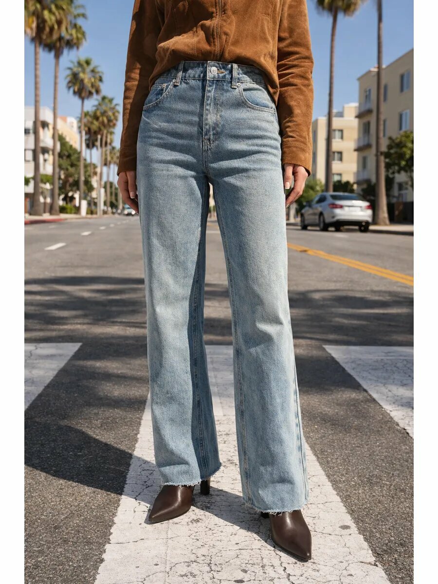 Джинсы широкие для женщин 