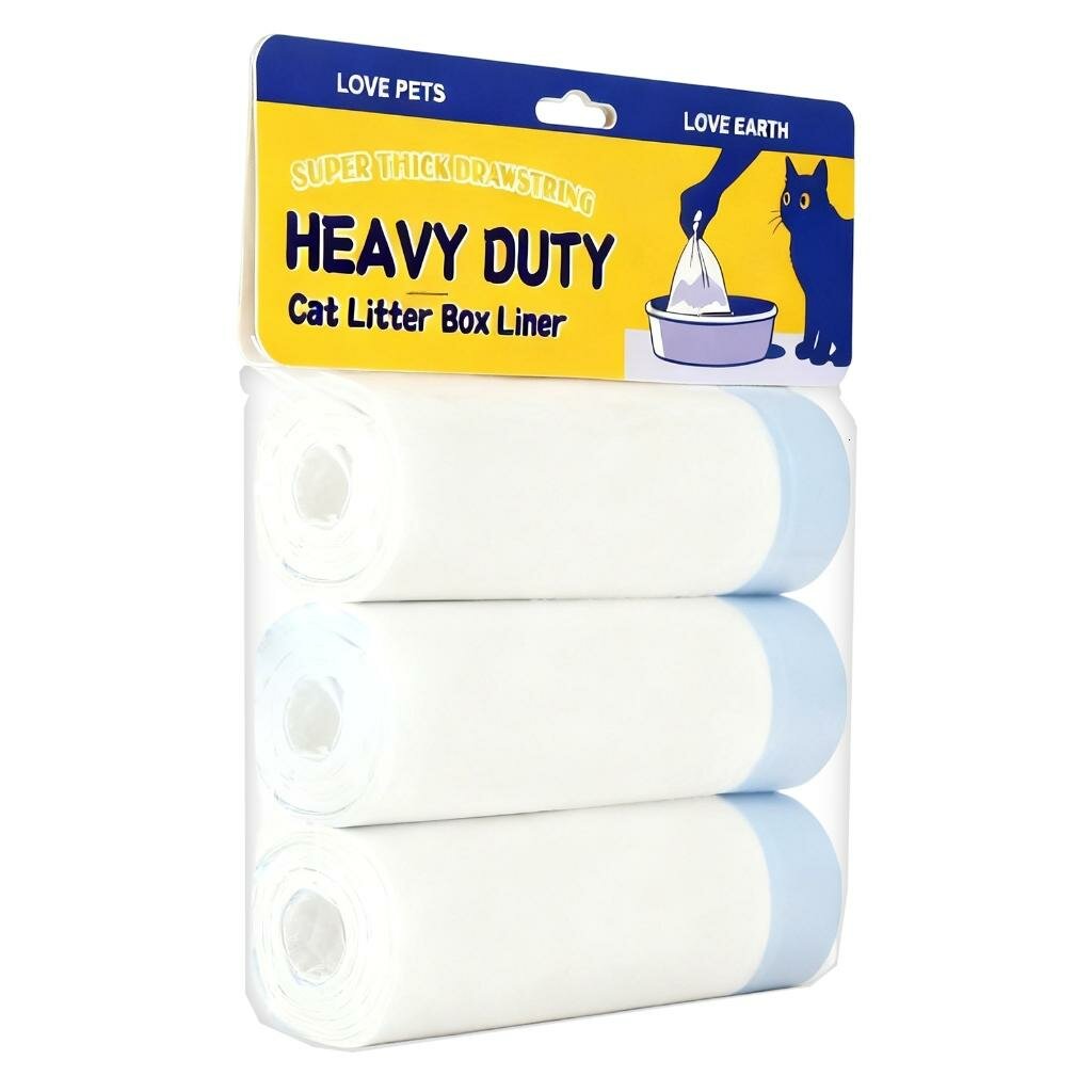 Пакеты для туалета кошки, 3 рулона, L