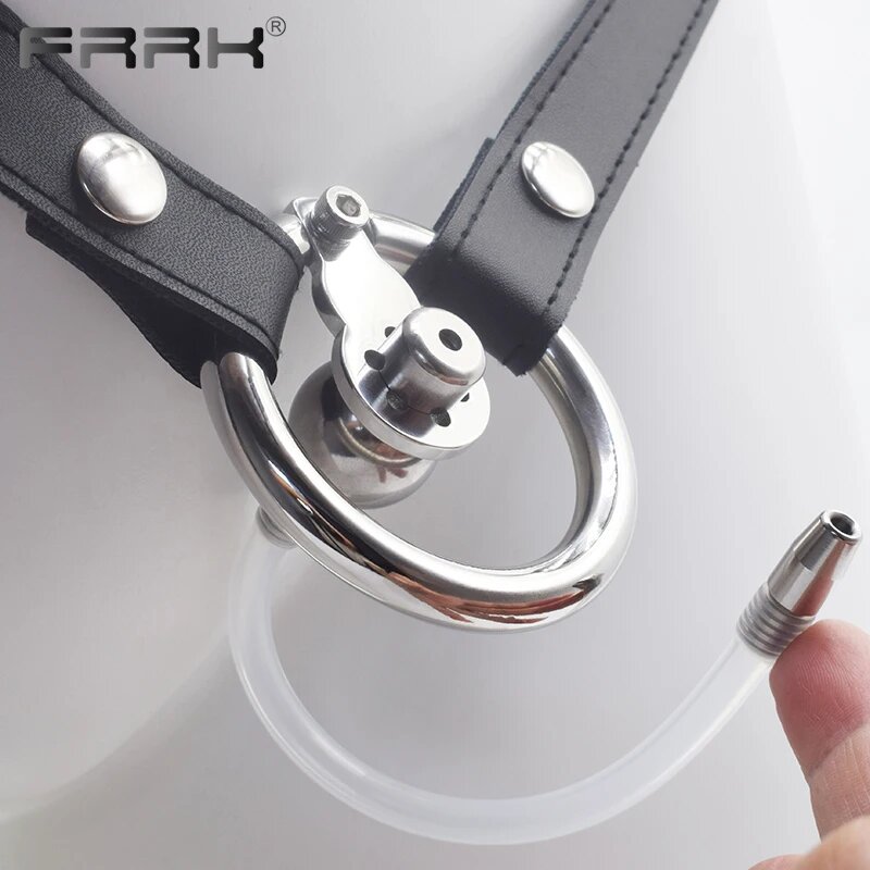 FRRK твердый металлический шар инвертированная клетка верности для мужчин из нержавеющей стали отрицательные кольца на пенис БДСМ взрослые 18 интимные игрушки для пар 콕 FRRK-109CD-45mm