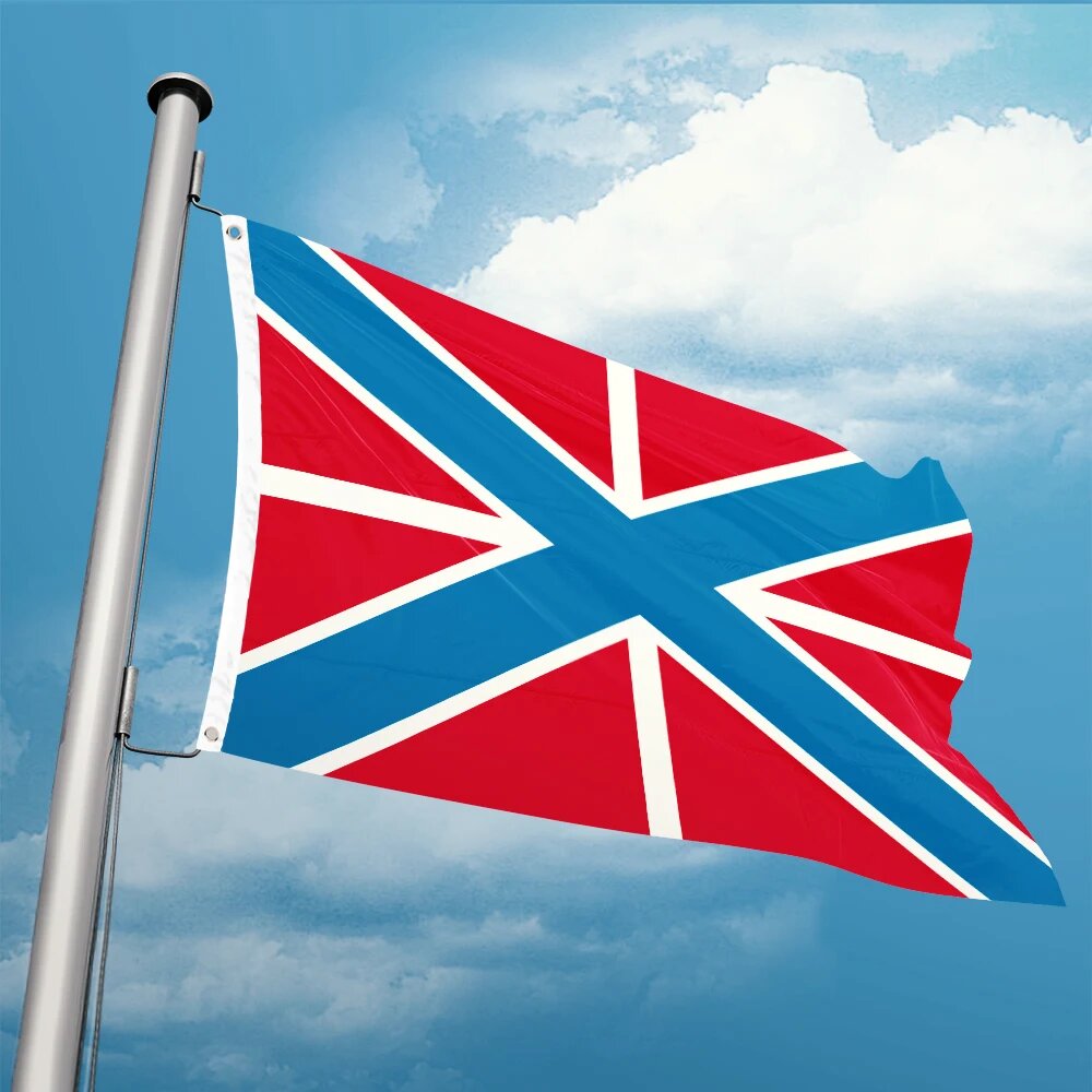 Флаг ВМС Джека российского флота 90x150 см полиэстер 90 x 150cm (3x5FT)