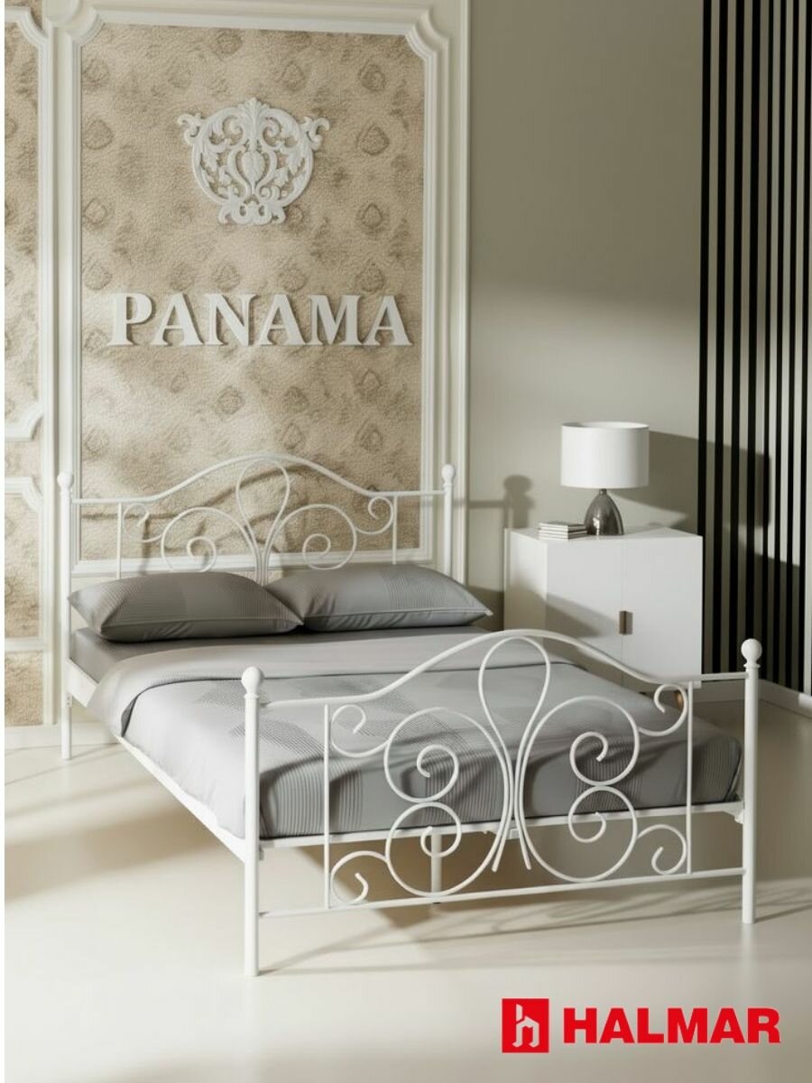 Металлическая кровать PANAMA 140 белый