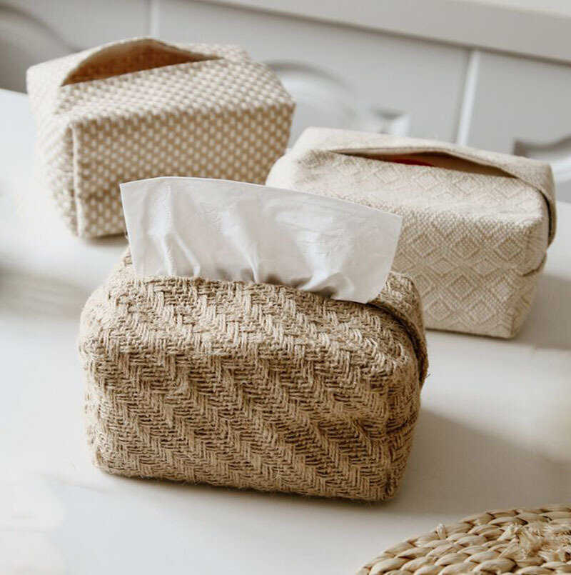 Японский стиль минималистичная креативная коробка для салфеток для дома, гостиной, гостевого дома, туалета, настольного хранения, коробка для салфеток из хлопкового льняного материала