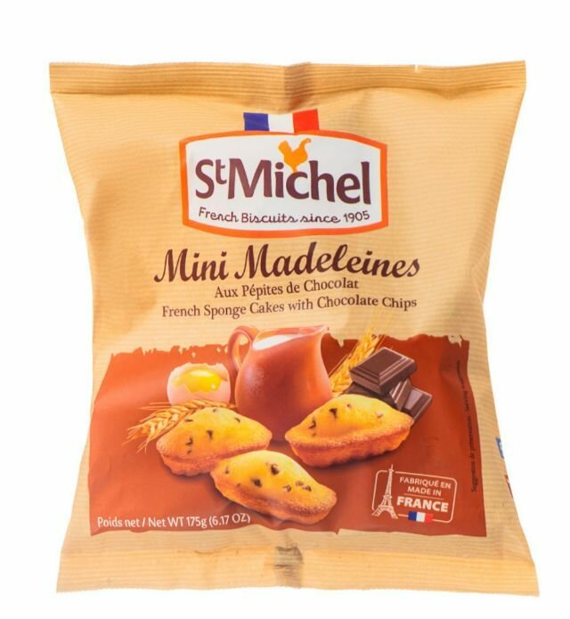 Бисквит StMICHEL MINI MADELEINES французский традиционный с кусочками шоколада 175г