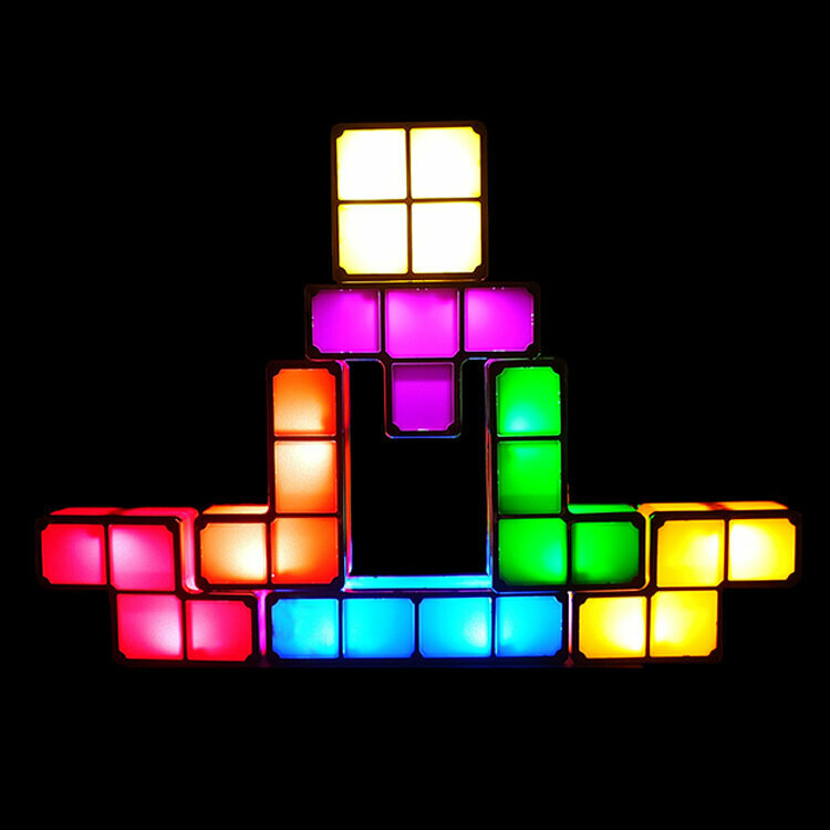 Светильник-кубик Тетрис с 7Вт LED и USB-питанием - декоративная ночная лампа для спальни и гостиниц