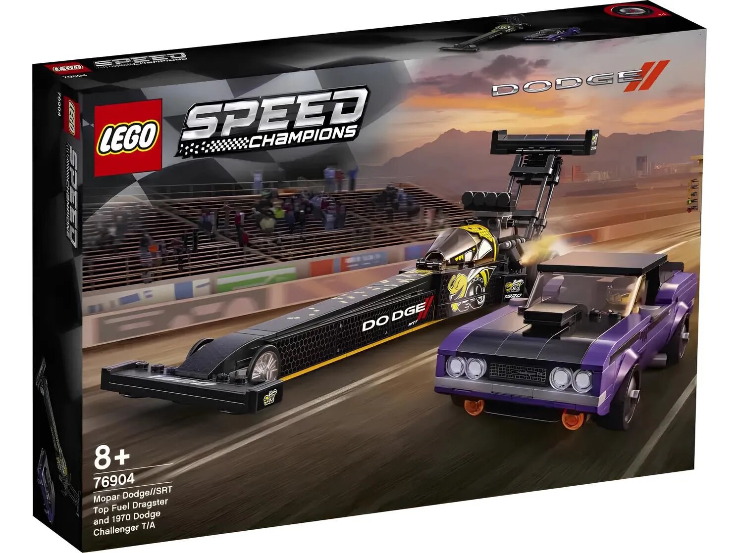 Конструктор LEGO Speed Champions 76904 Mopar Dodge//SRT Top Fuel Dragster and 1970 Dodge Challenger T/A