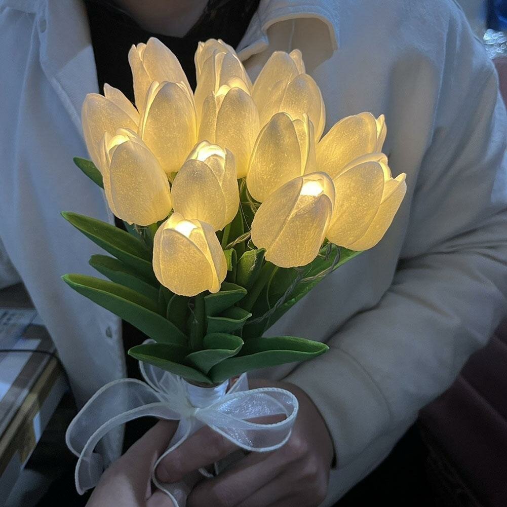 Светильник тюльпаны ночник цветы букет в подарок