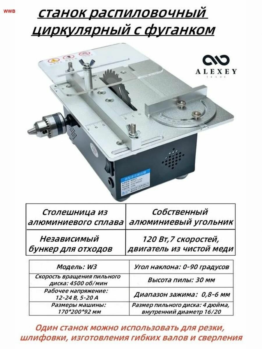 Станок распиловочный циркулярный с фуганком