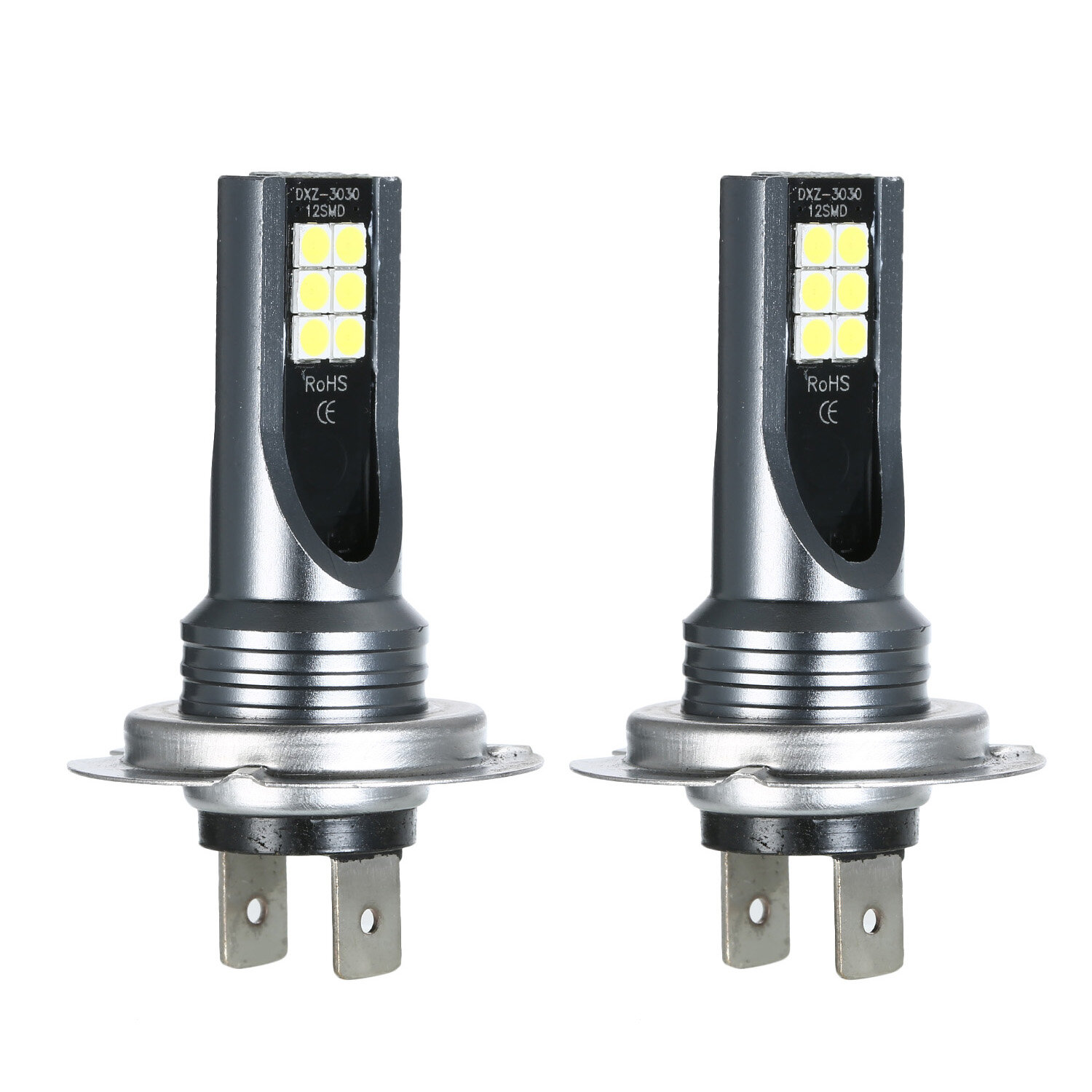 Набор ламп для автомобиля H7 LED противотуманных 200W фары 6000K белый ходовой свет HID противотуманные лампы 12V алюминиевый сплав IP68 срок службы ≥100000 часов 2 штуки