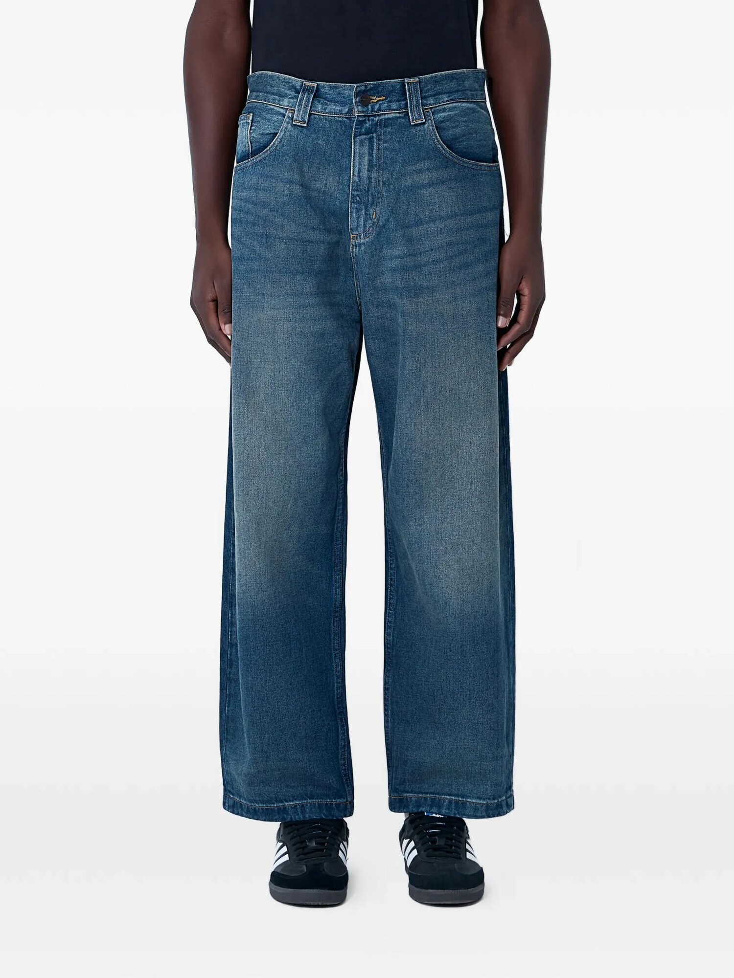 Брюки Wide-leg cotton trousers