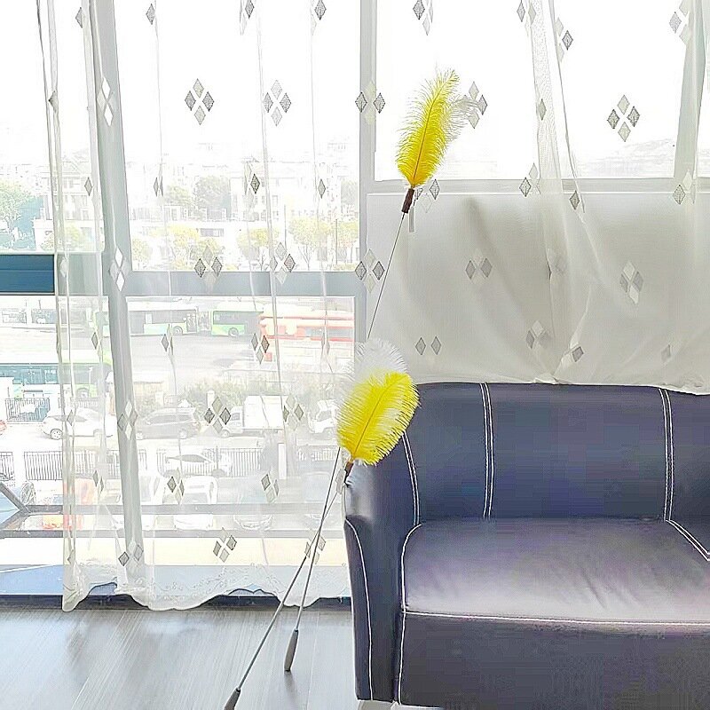 Игрушка для кошек, экстра длинная палка с перьями фазана/страуса, дразнилка с колокольчиком, игрушка для кошек, оптовая продажа от производителя