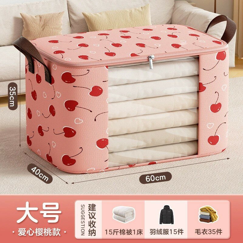 Упаковочный мешок для одежды, водонепроницаемый, влагозащитный, большой емкости, утолщенный, пылезащитный, тканевый ящик для хранения, видимый