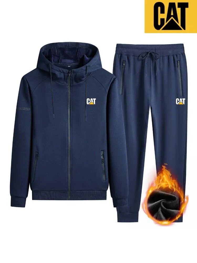 Комплект одежды Caterpillar Спортивный костюм с капюшоном -худи и брюки/трехслойный комплект, для тренировок, отдыха и улицы, size 46-58