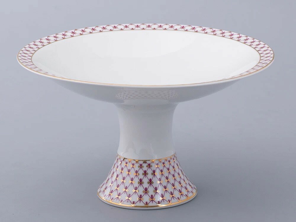 Ваза для фруктов "Сетка-блюз" форма Молодежная, Императорский фарфоровый завод