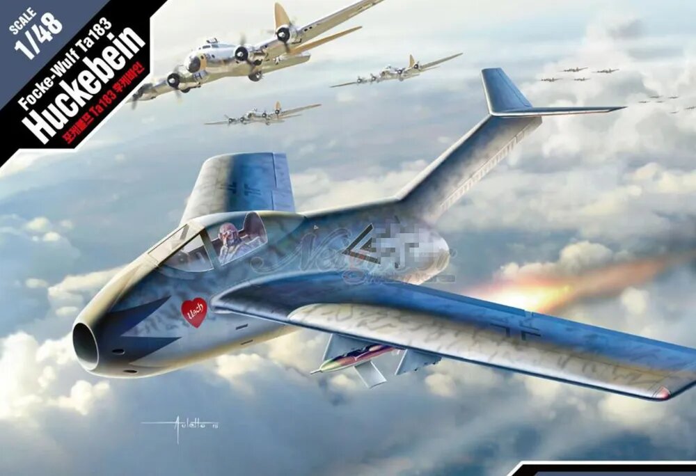 Academy 12327 1/48 Ta-183 Huckebein сборная модель самолета