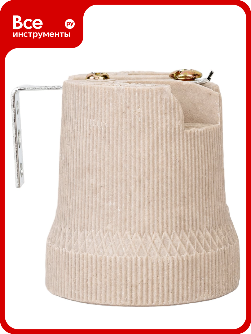 Патрон Uniel ULH-E27P-Ceramic, керамический, с держателем, Цоколь Е27 11023