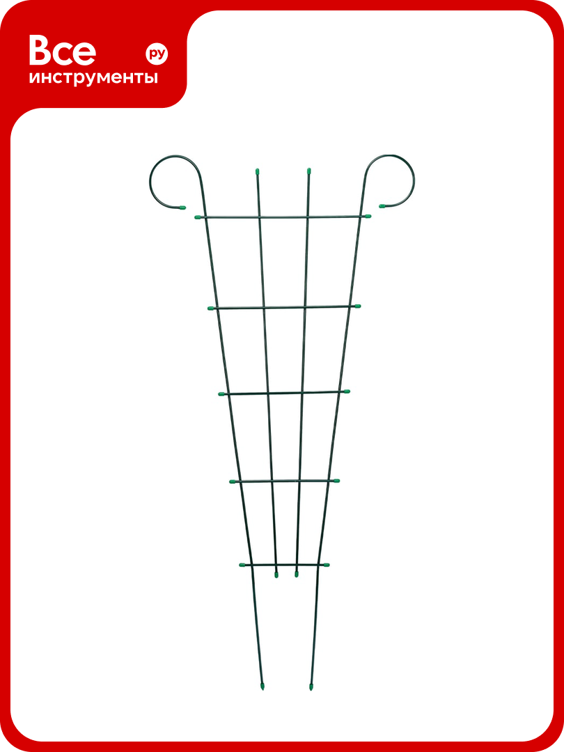 Шпалера Без бренда Веер 0,5/0,9х2м 69135 стальная, зеленый цвет, для вьющихся растений, неразборная
