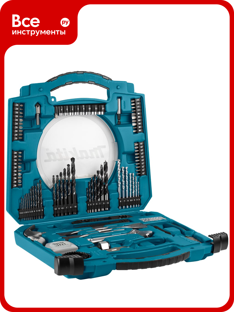 Набор насадок Makita "Circle series" 103 шт, профессиональный комплект с молотком, разводным ключом и пассатижами