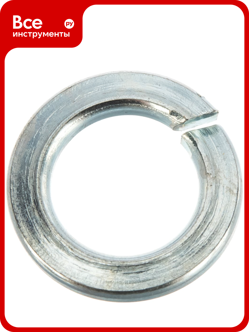 Пружинная шайба гровер КрепСтройГрупп M12 оцинкованная DIN 127 из стали с цинковым покрытием для резьбы метизов
