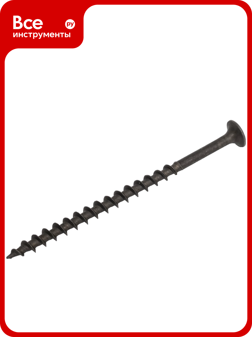 Саморез VIPкрепеж черный, сталь с оксидированным покрытием, потайная головка Phillips, редкая резьба