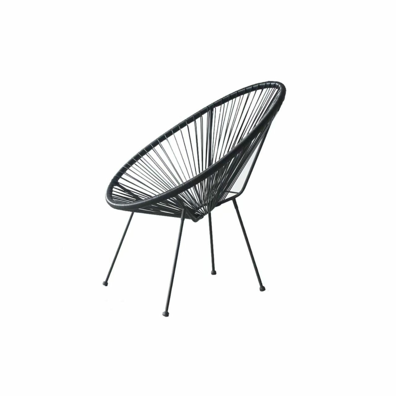 Кресло для дома, Акапулько Black ,1 шт, черное