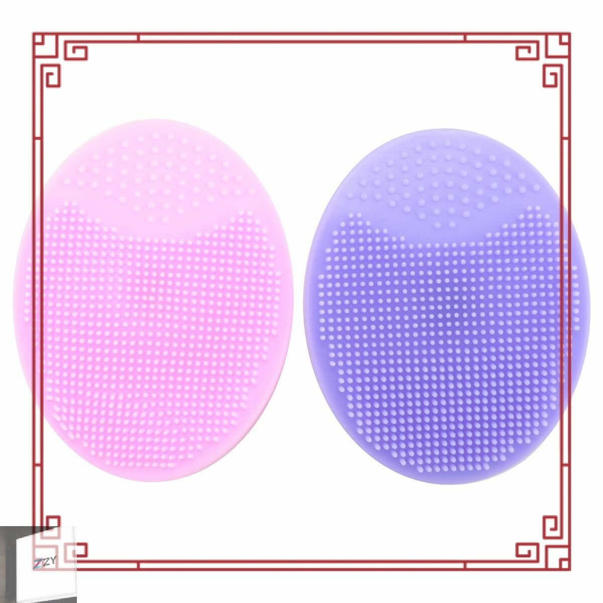 Эксклюзивный набор из 2 силиконовых спащеток для глубокого очищения и пилинга кожи лица