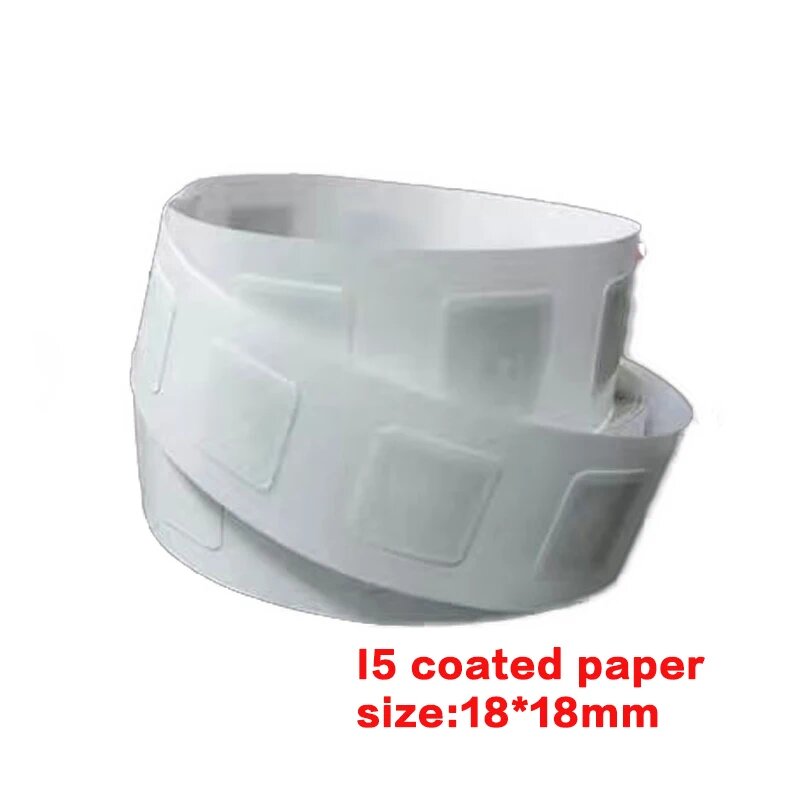 RFID теги ICODE, 15 coated paper, 18*18 мм