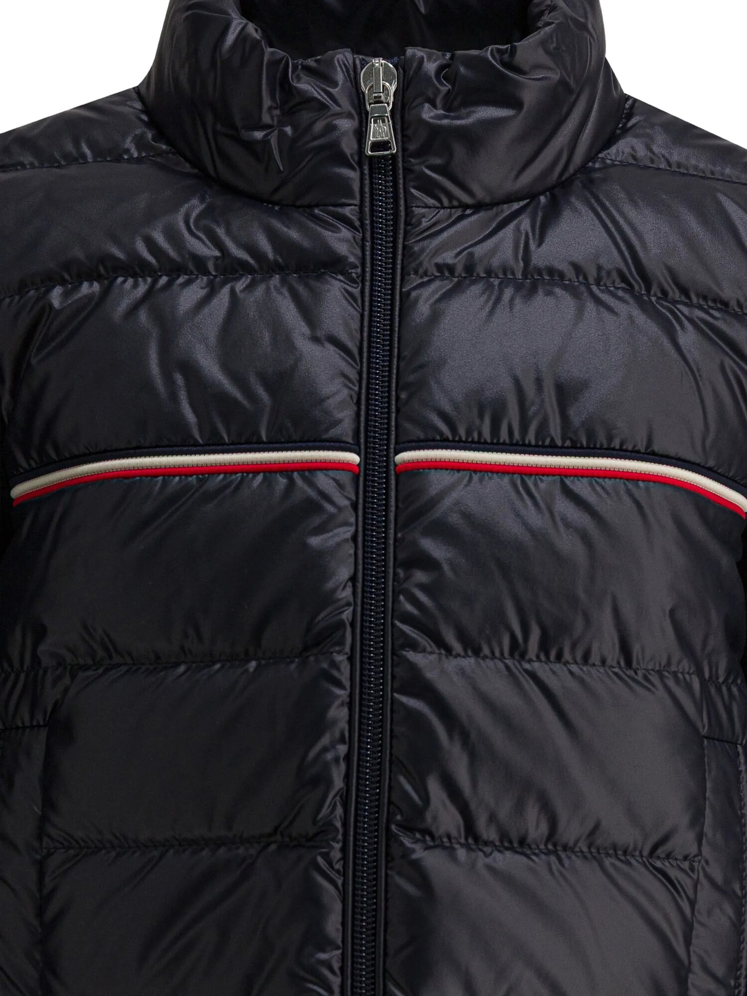 Пуховик Moncler Padded stripe jacket, размер 8 лет, синий — фото 1