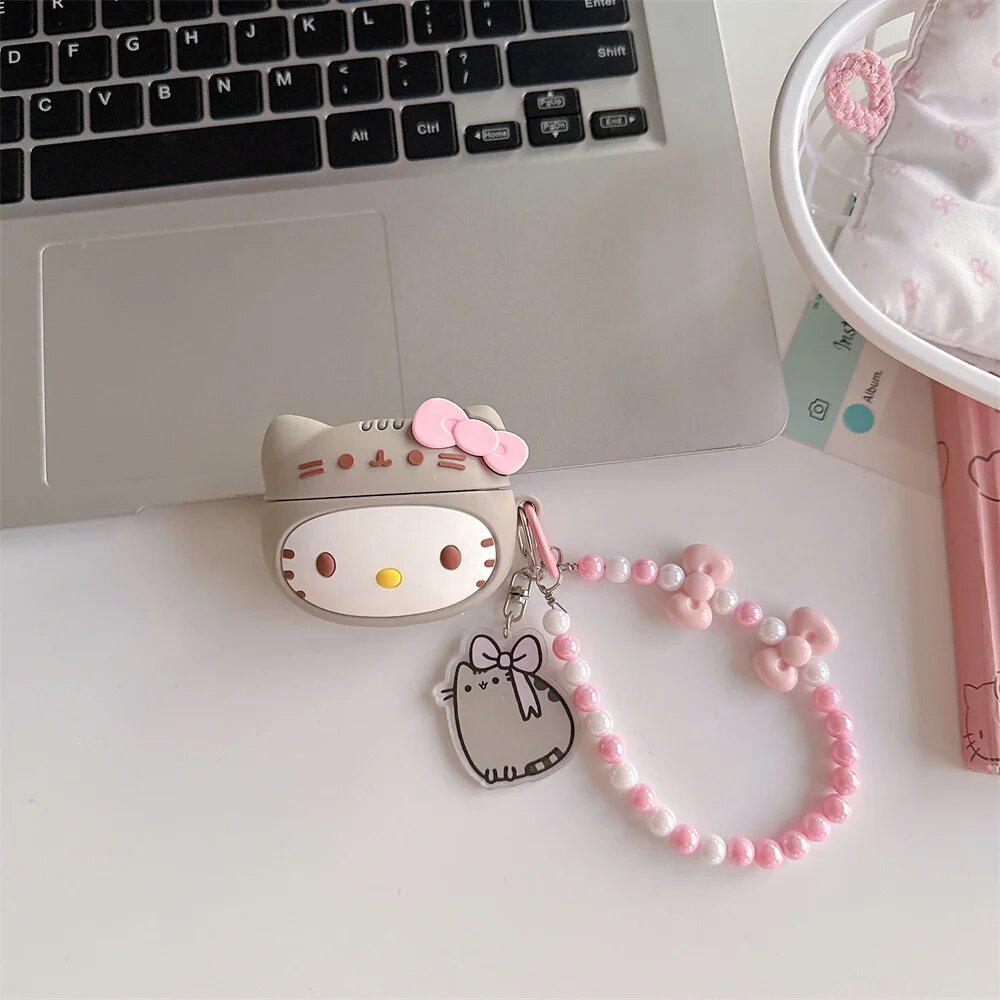 Белый чехол Hello Kitty для AirPods, Color: NF457-4