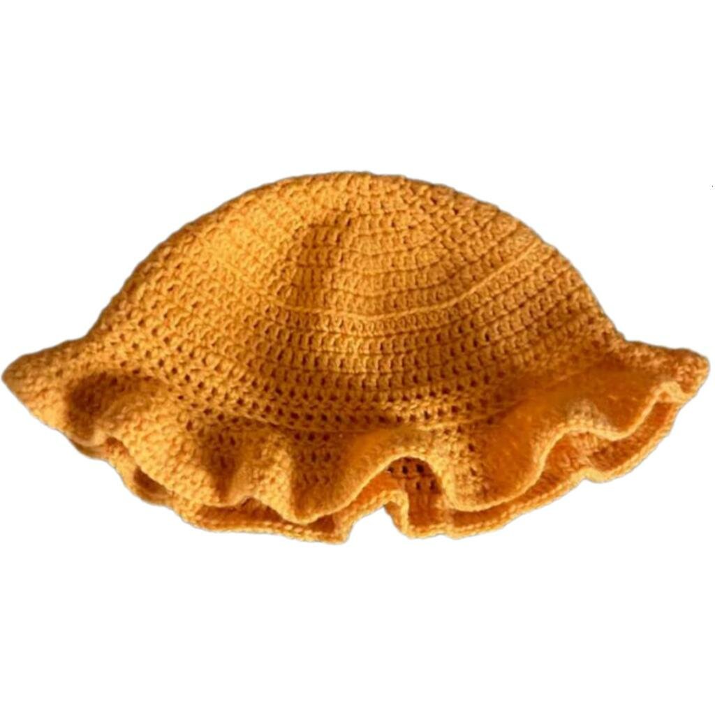 Вязаная крючком шляпа-ведро с черепом, Золото