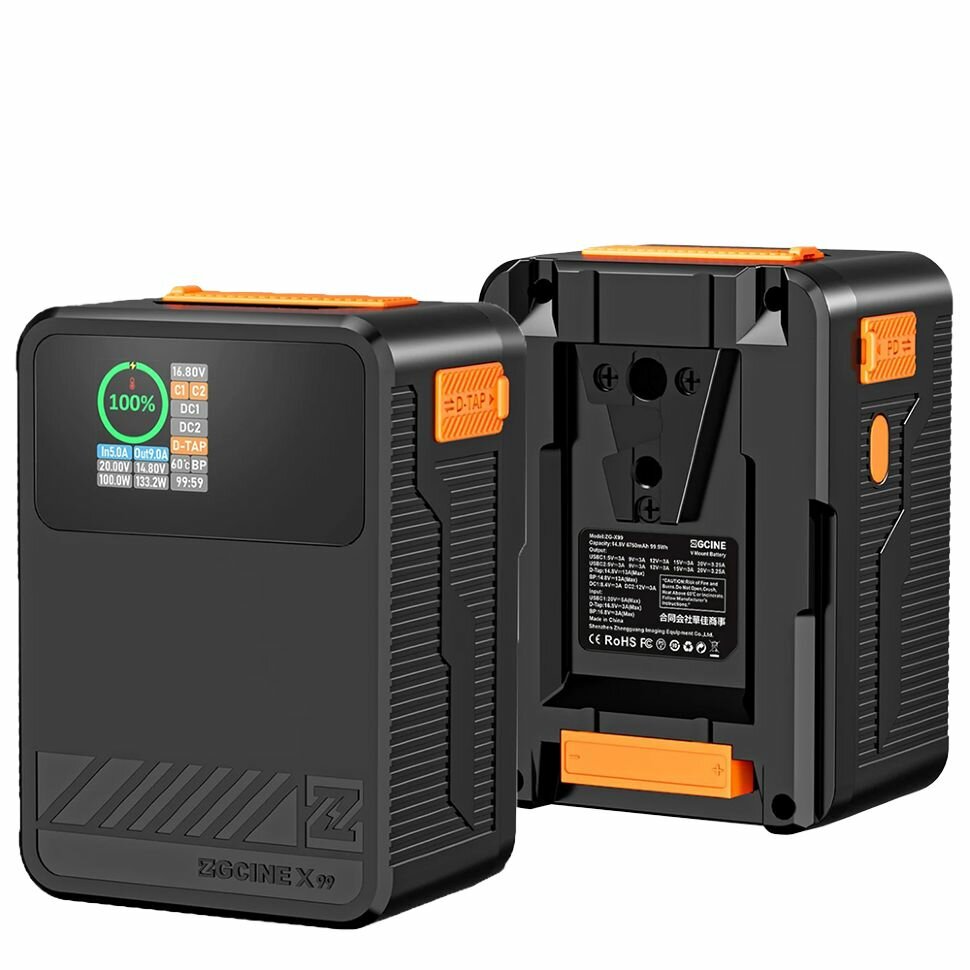 Аккумулятор ZGCine ZG-X99 V-Mount 100W PD 99Wh