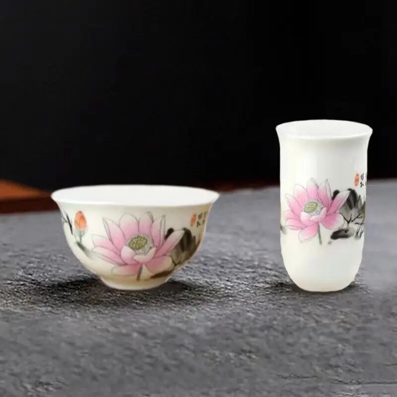 Набор керамических чашек Oolong Kung Fu Розовый, T