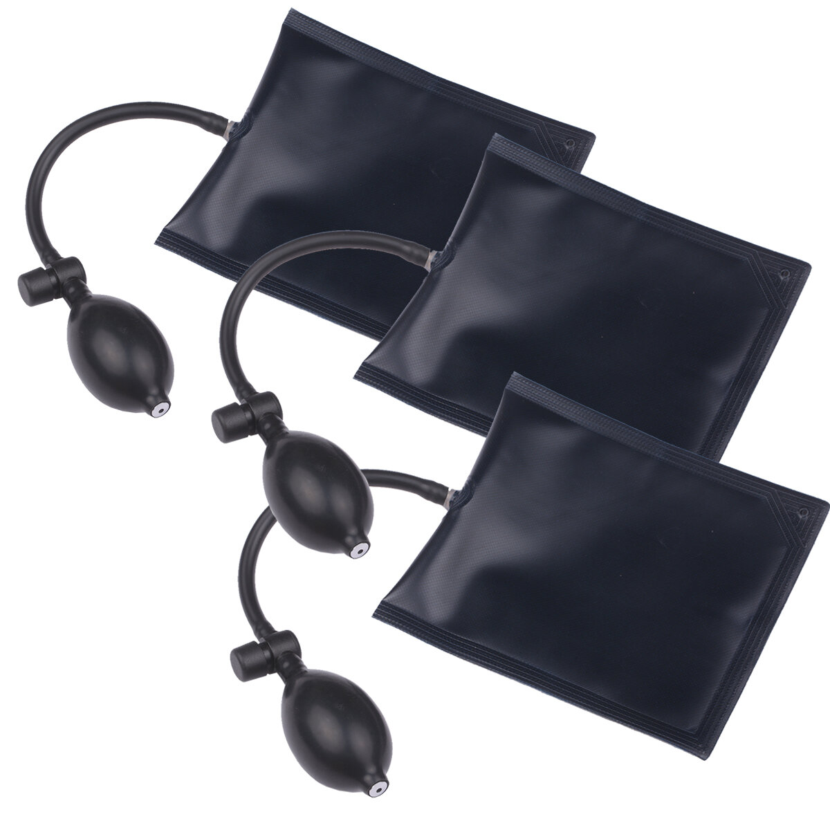 3 Pack Пневматическая Клин-Чаша Инструмент Выравнивания Пневматический Шим Инструмент Подъема Максимальная Грузоподъемность 353 Фунта Шим-Чаша для Подъема Дверей Окон Металлический Вентиль Впуска Воздуха Размер 160*160мм Материал TPU + Нейлон