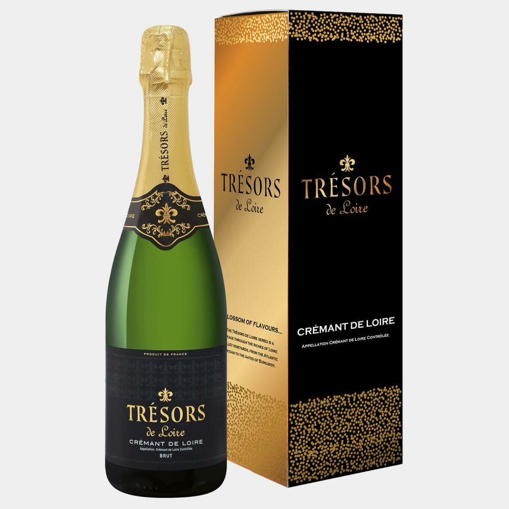 Tresors de Loire Cremant de Loire AOC Brut Joseph Verdier (gift box)