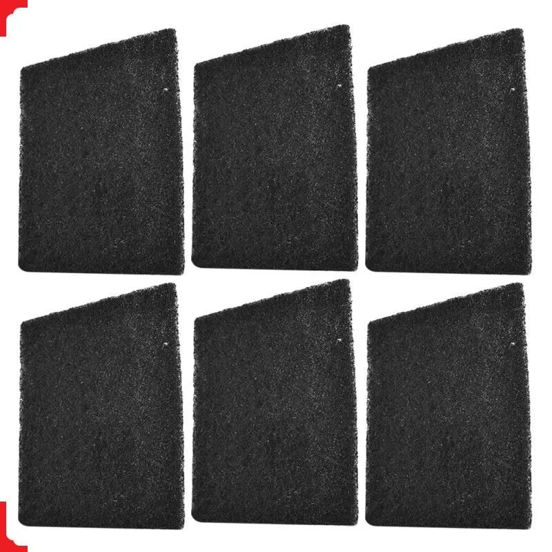6 шт. черный угольный фильтр для кошачьего туалета, дезодорирующий активированный уголь 11.50X10.50X0.50CM
