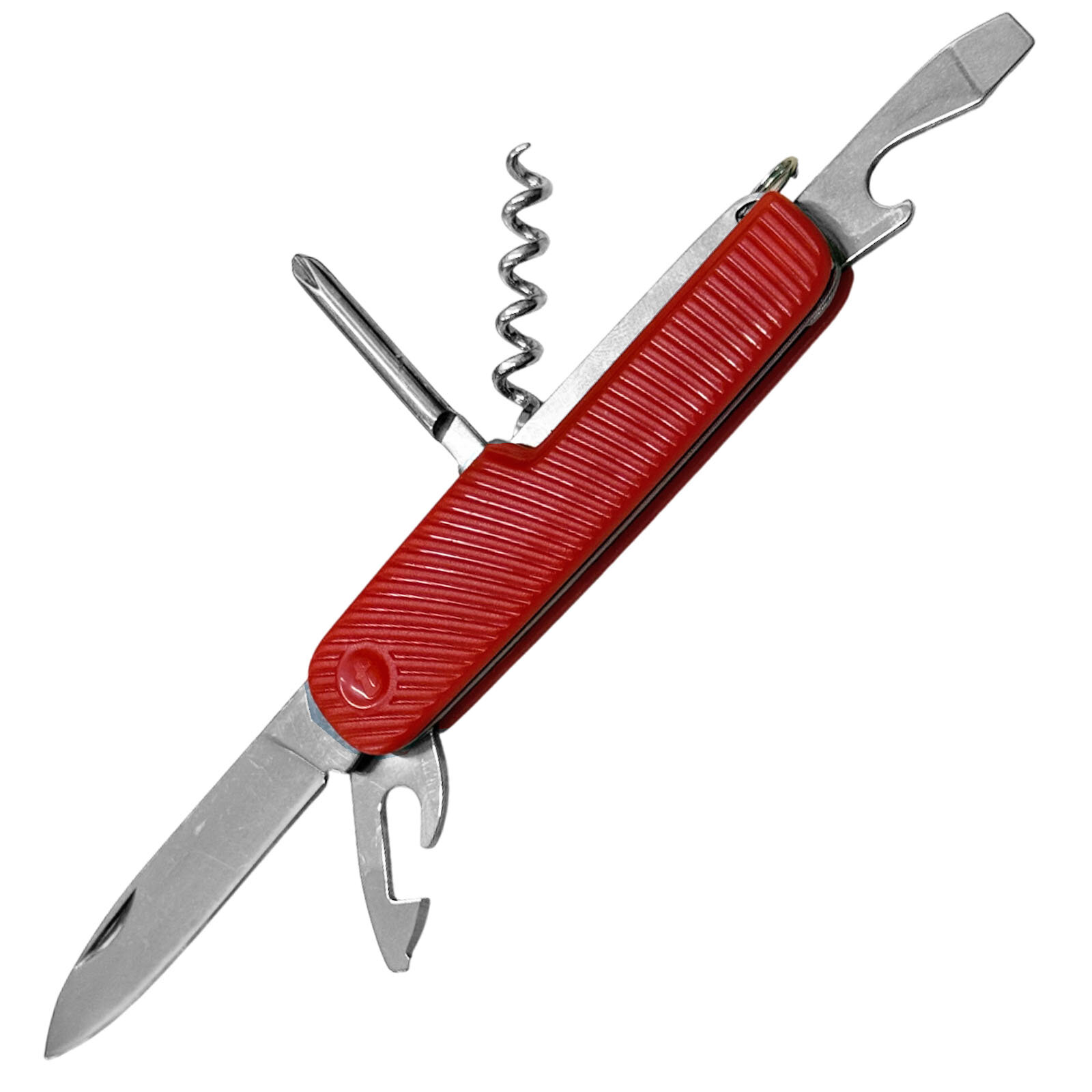 Походный нож мультитул 5-в-1; компактный корпус 8х2см; вес 60 г.