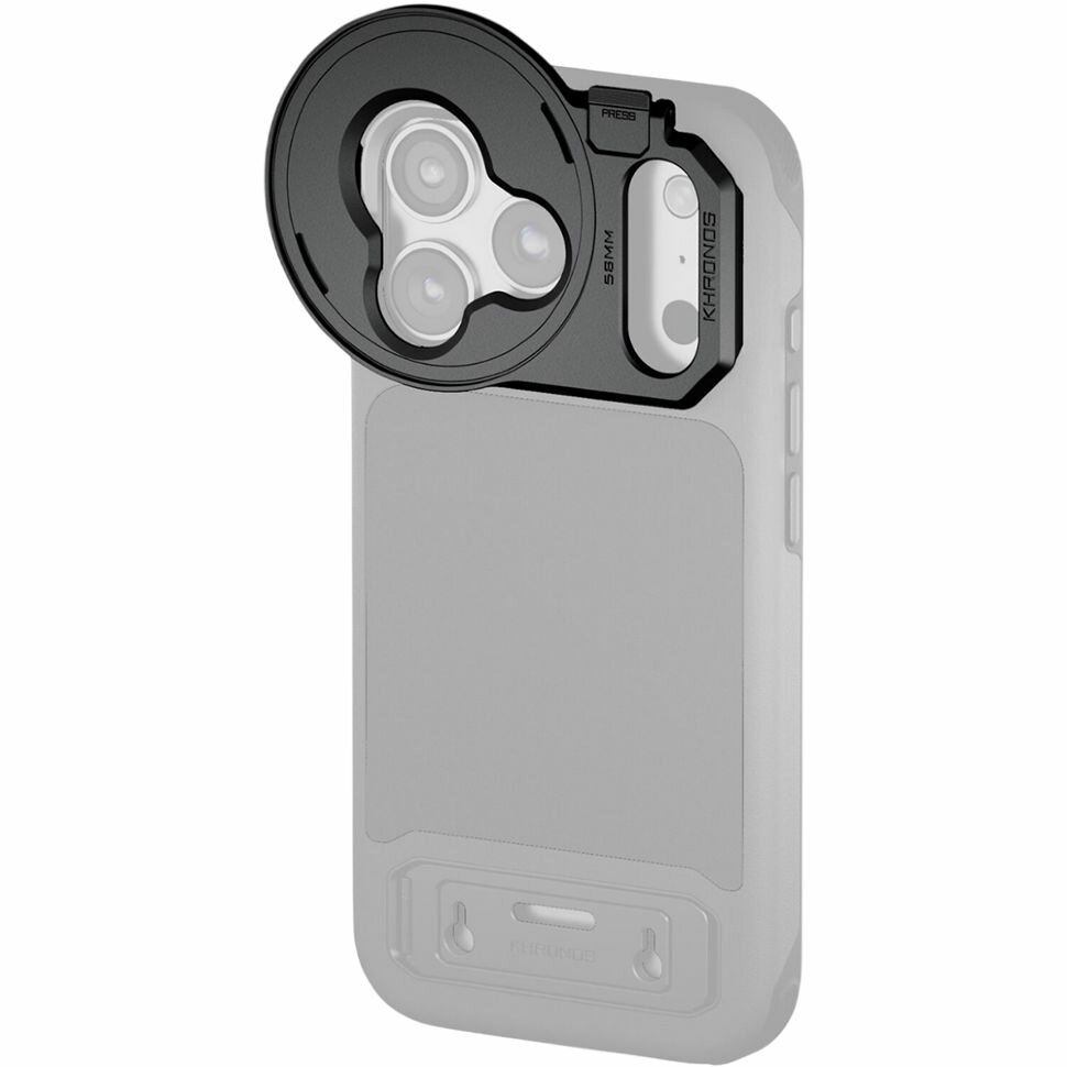 Адаптер светофильтра Tilta Khronos 58mm Filter Tray для iPhone 17 Pro Серый