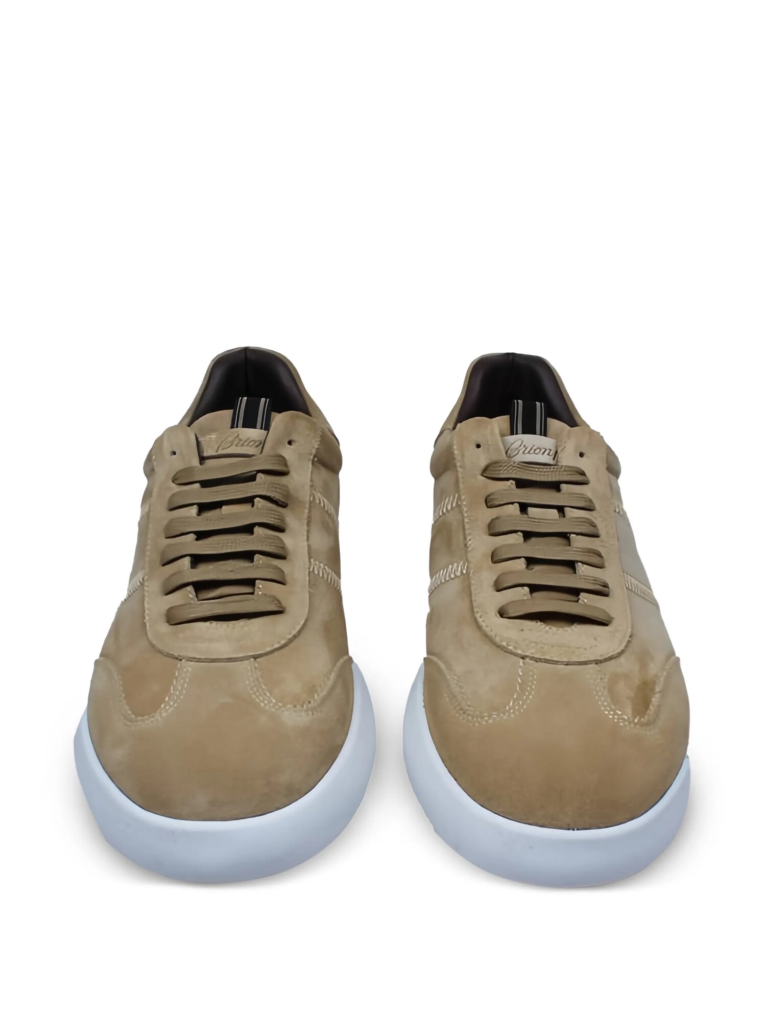 Кроссовки Brioni Stitched leather trainers, размер 7 — фото 1