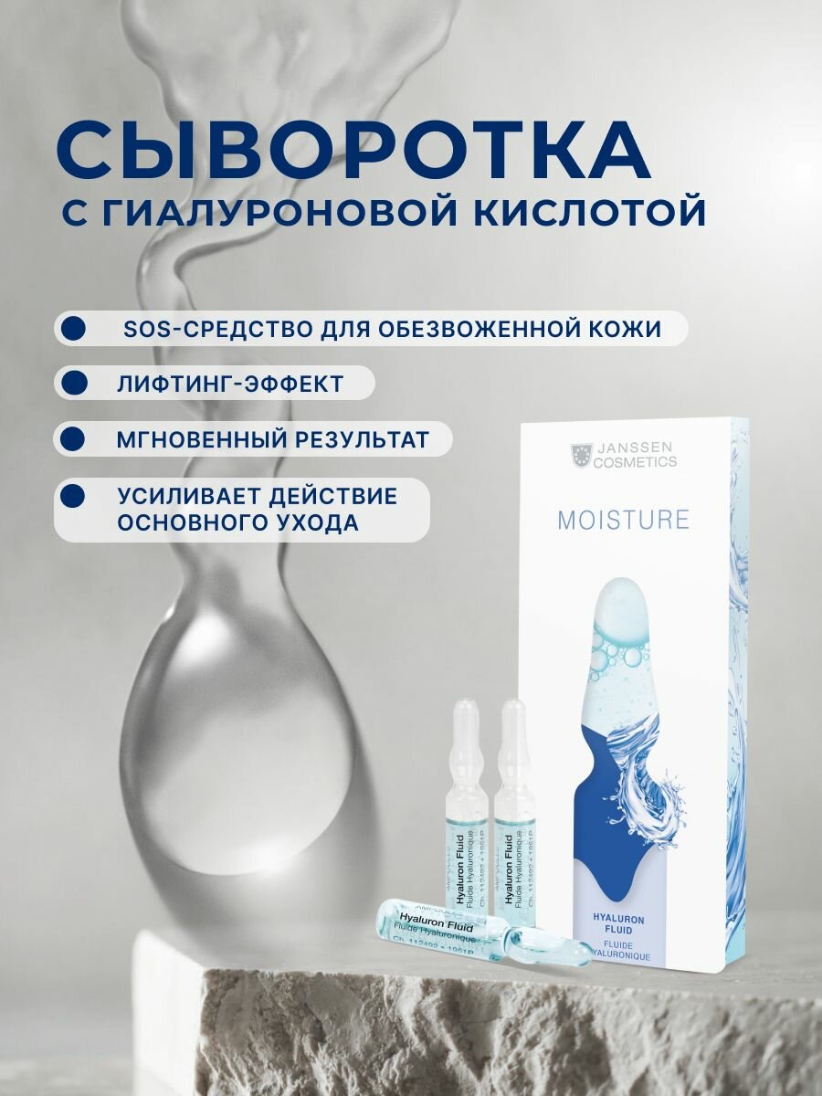 Сыворотка для лица Janssen Cosmetics увлажняющая с гиалуроновой кислотой 7 х 2 мл