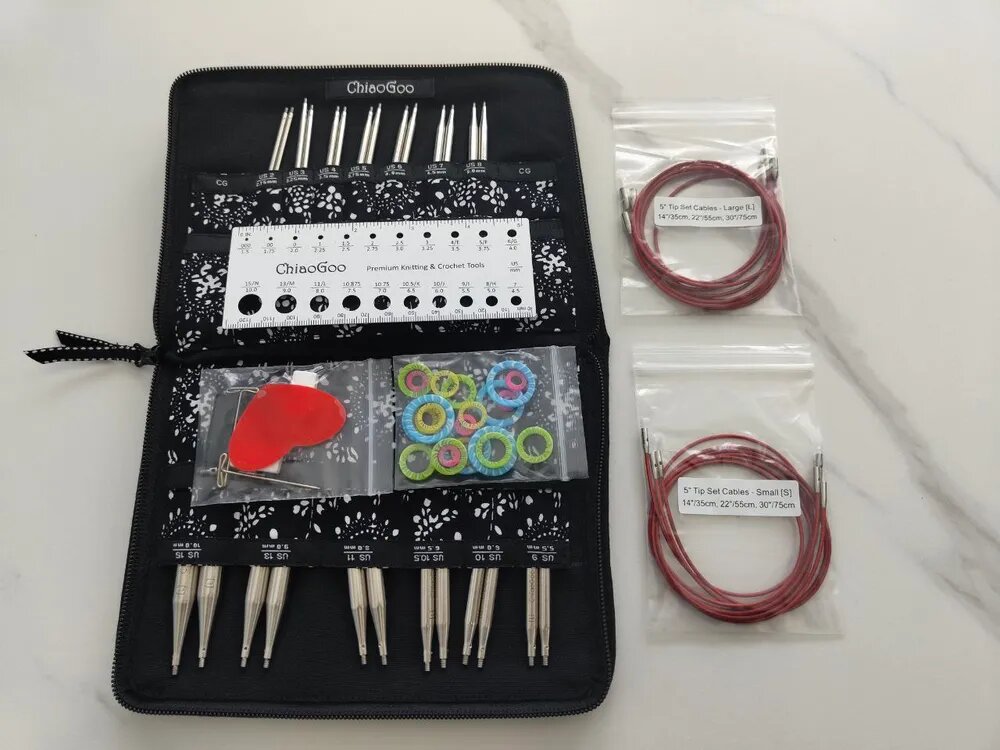 Набор съемных металлических спиц ChiaoGoo Complete Twist Lace 5" (13 см) 7500-C