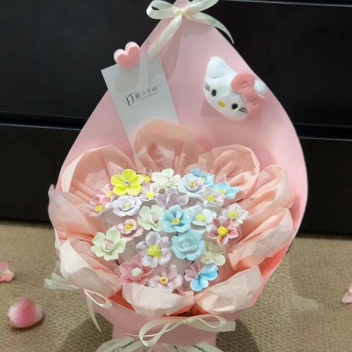 Керамический букет готовый продукт Цзиндэчжэнь подарок на год для лучшей подруги девочки креативный подарок на Новый год и день рождения для девушки