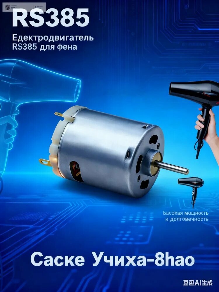 RS-385SA микро круглый двигатель DC 12-36V 8000-20000rpm высокоскоростная угольная щетка электродвигатель DIY тепловая пушка фен игрушка
