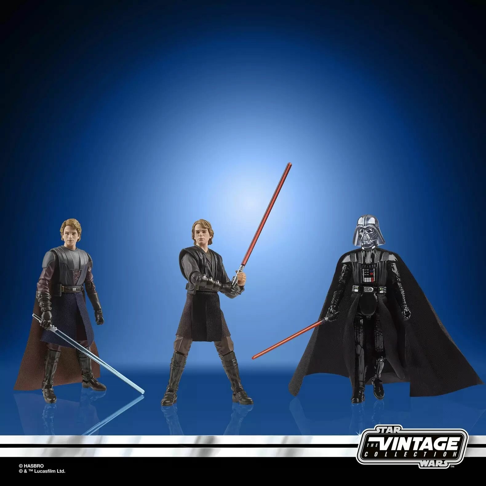 Набор из 3 фигурок Hasbro Star Wars, The Vintage Collection, Энакин Скайуокер, высота 3,75 дюйма.