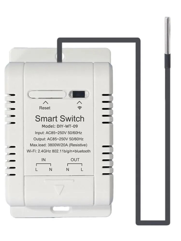 Умный термостат Ewelink температурный переключатель 20 А + датчик температуры 1 м