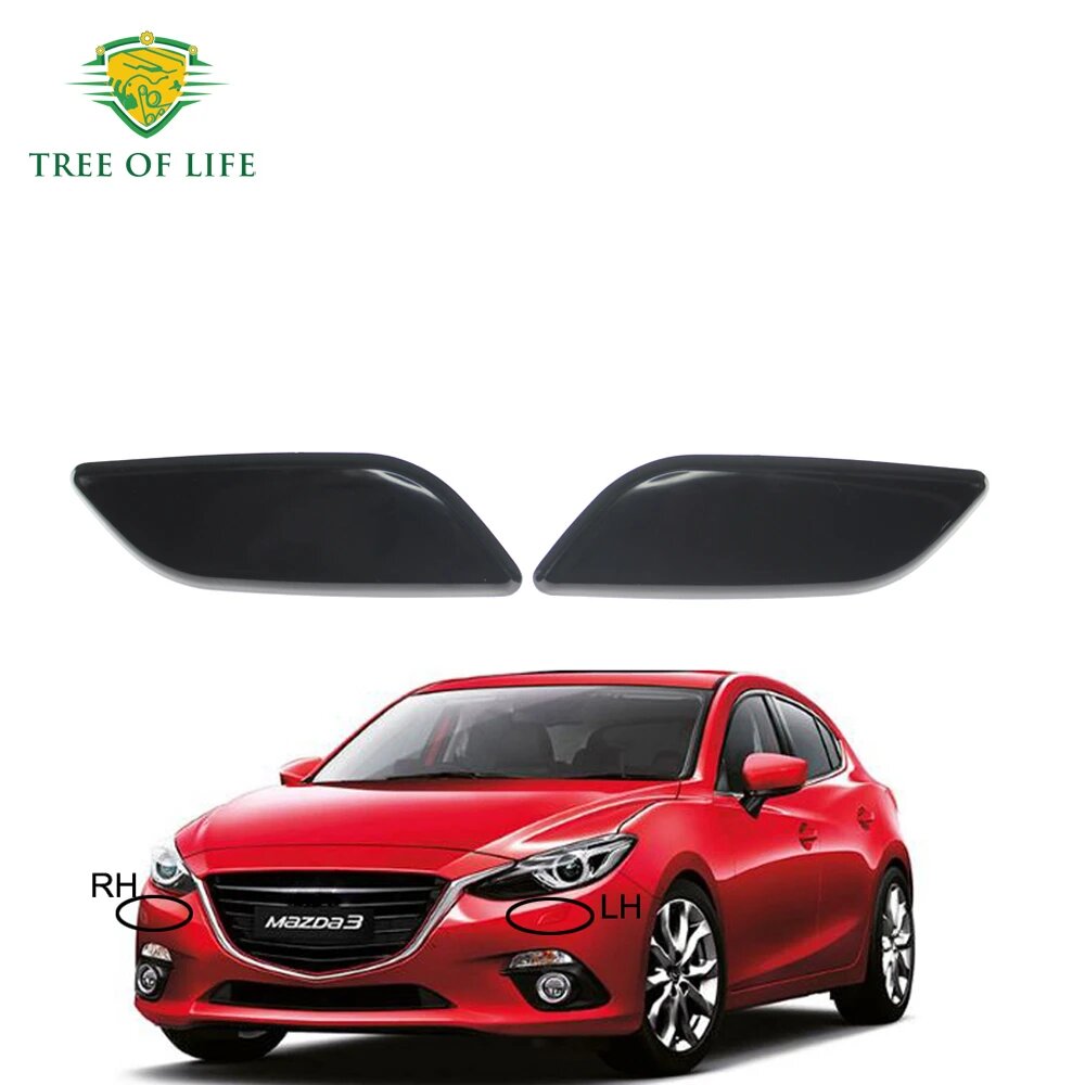 Аксессуары для переднего бампера, насадка для омывателя фар, Струйная Крышка для Mazda 3 Axela BN BM 2013 2014 2015 2016 SET