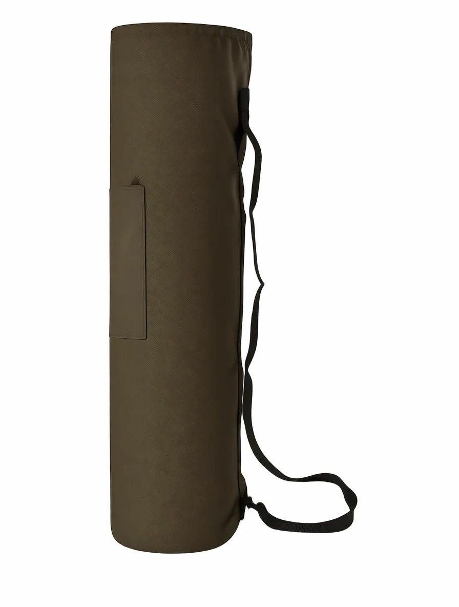 Универсальная сумка чехол с карманом для коврика для фитнеса и йоги размер 16 х 65 см (хаки)